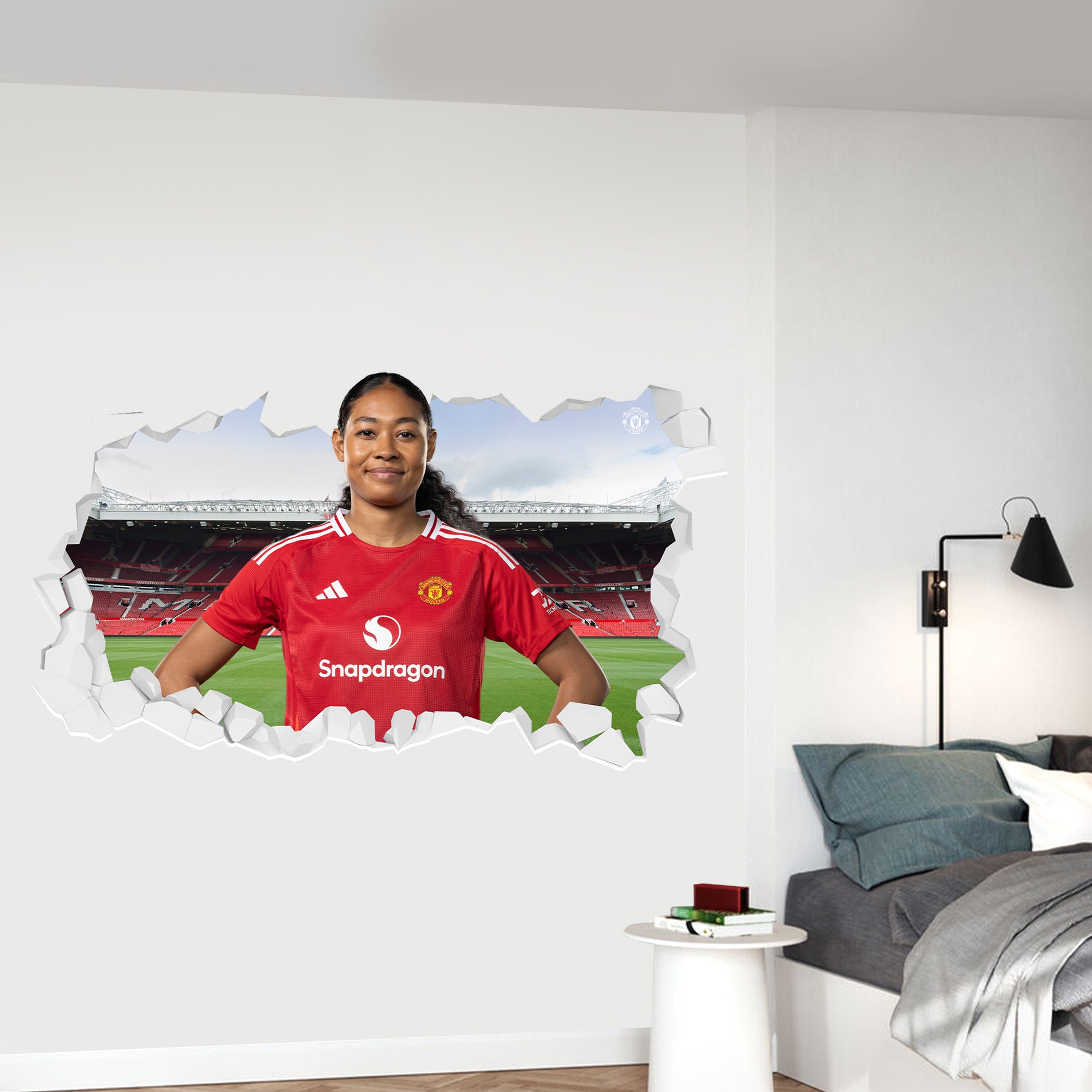 Manchester United FC Wall Sticker Riviere 24 25 Broken Wall Decal Manchester United FC Wall Sticker Riviere 24 25 Broken Wall Decal