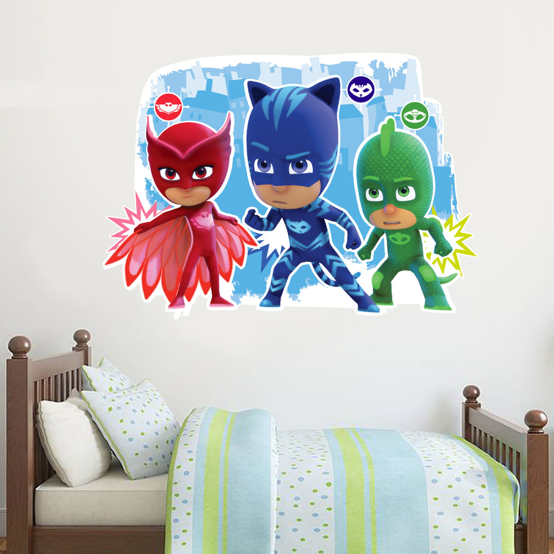 PJ Masks: 3 Characters Wall Sticker – www.themed.co.uk
