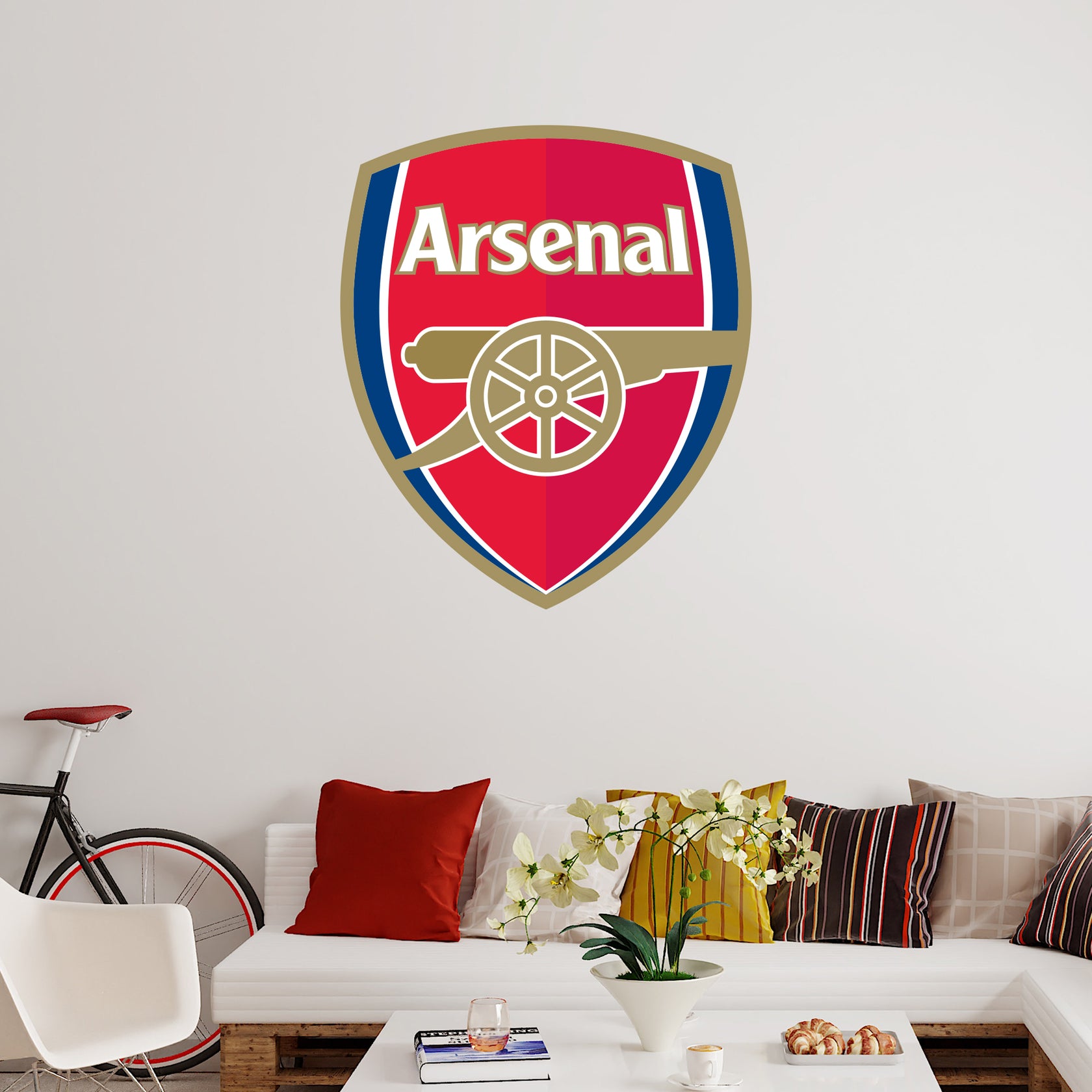 Arsenal Football Club Crest Wall Sticker – www.themed.co.uk