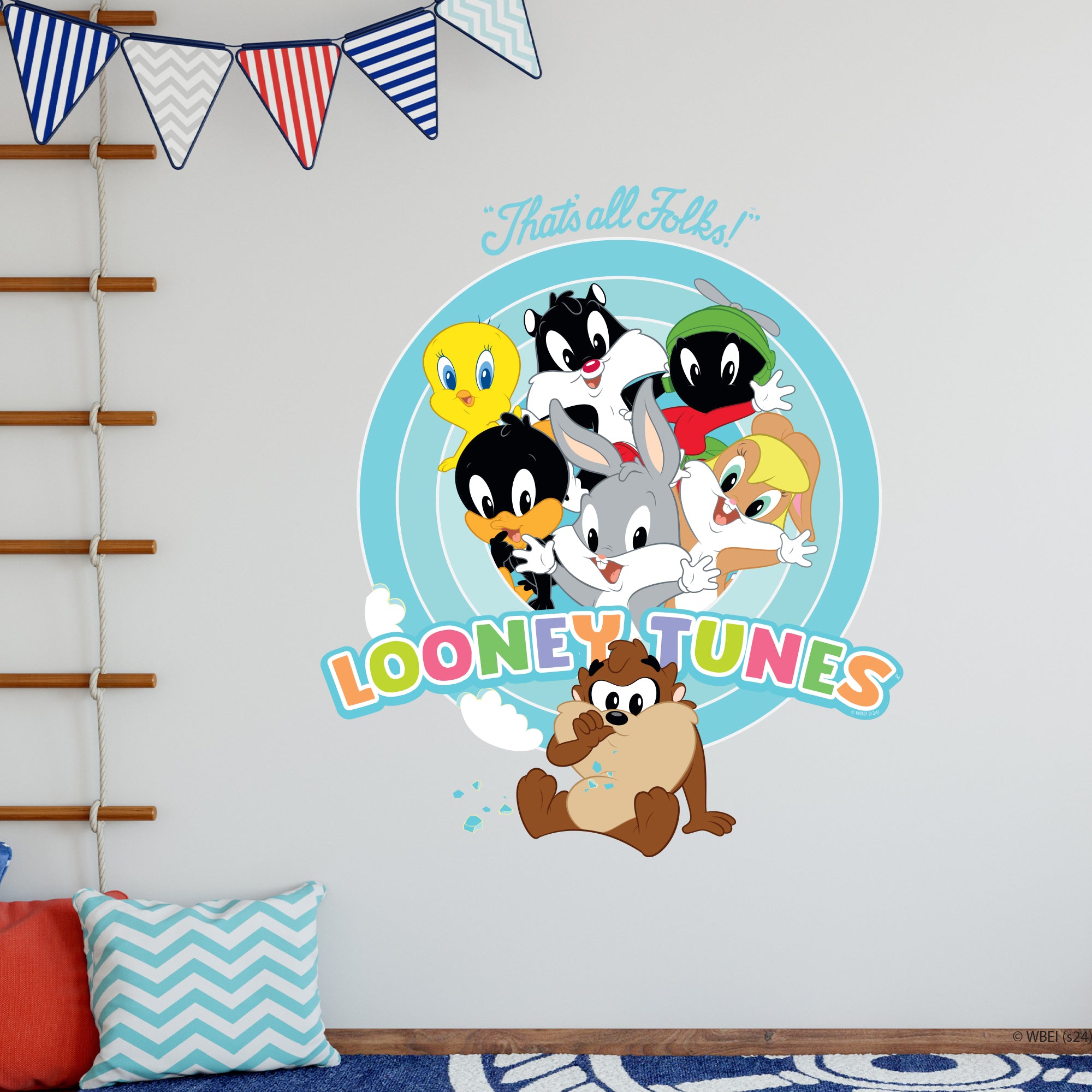 Looney Tunes Wall Sticker - Baby Looney Tunes Group That's All Folks C ...