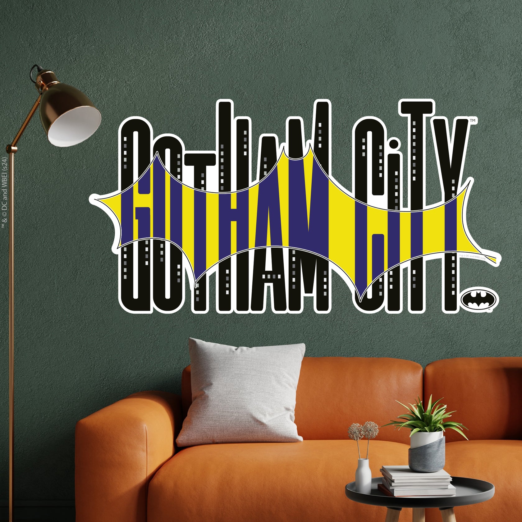 Batman™ Wall Sticker - Gotham City Logo Wall Decal DC Superhero Art ...