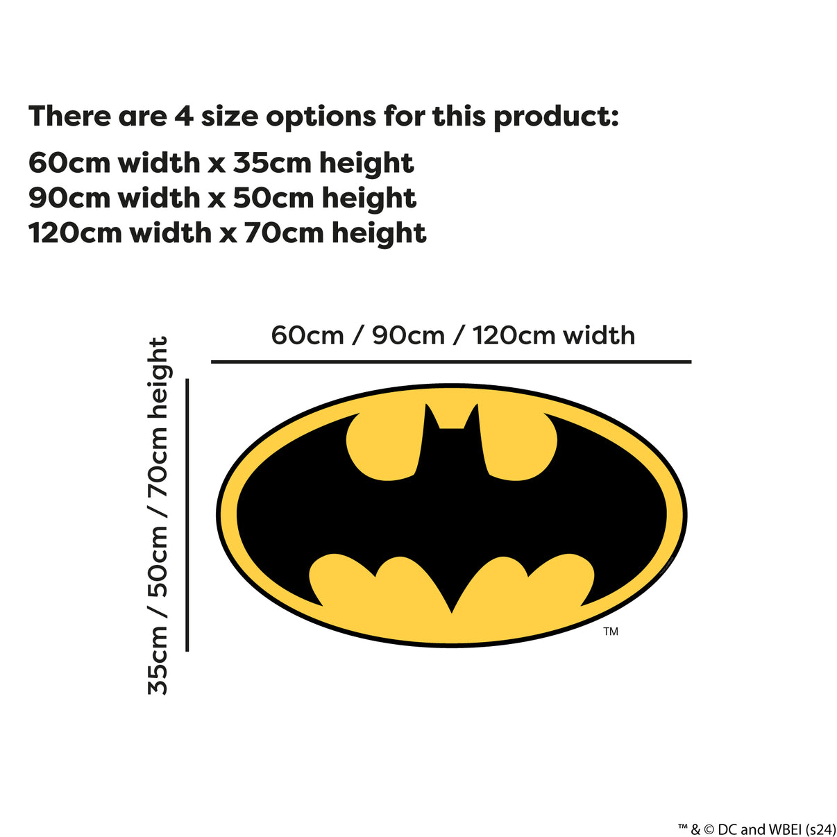 Batman™ Wall Sticker - Logo Wall Decal DC Superhero Art – www.themed.co.uk