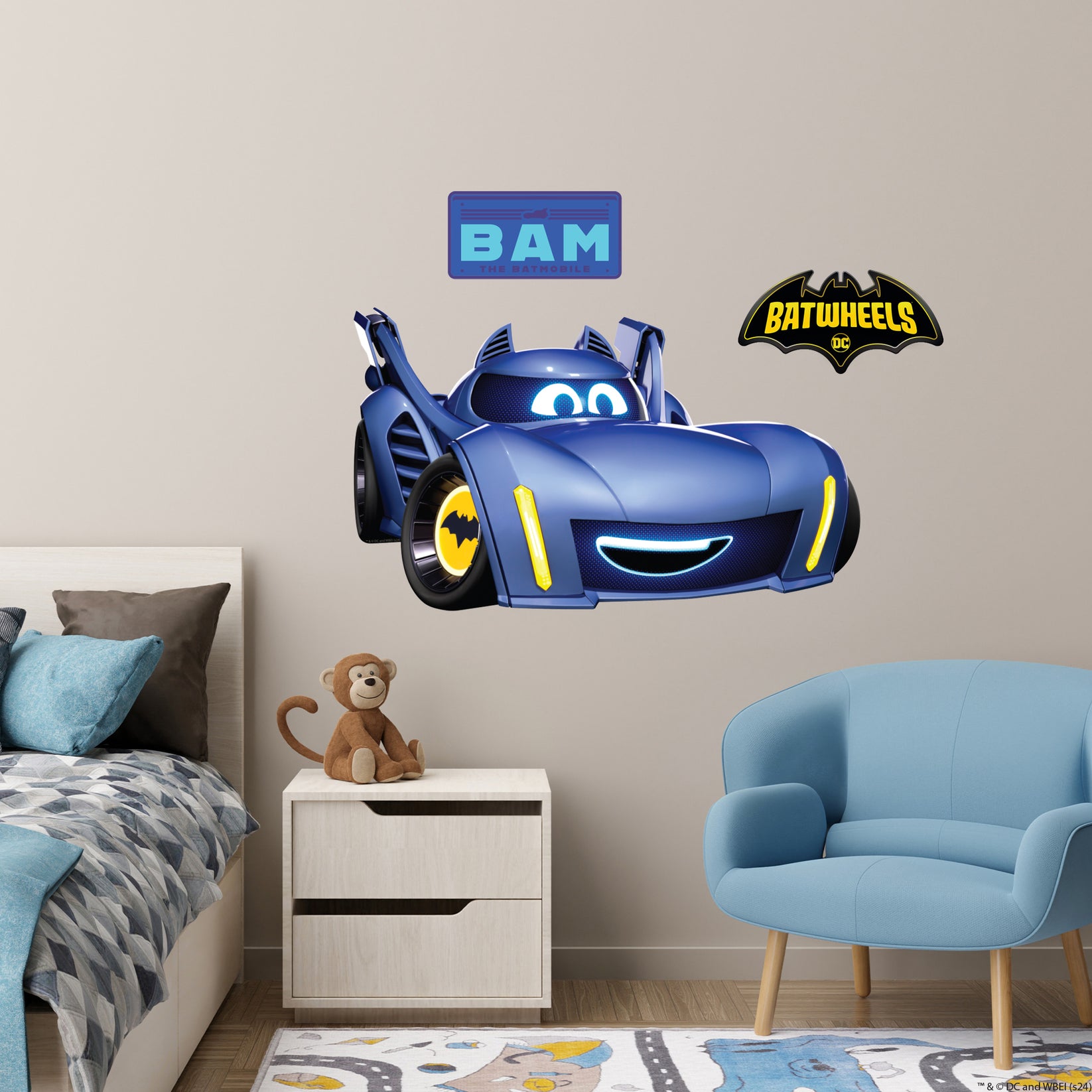 Batwheels™ Wall Sticker - Bam Decal DC Superhero Art – www.themed.co.uk