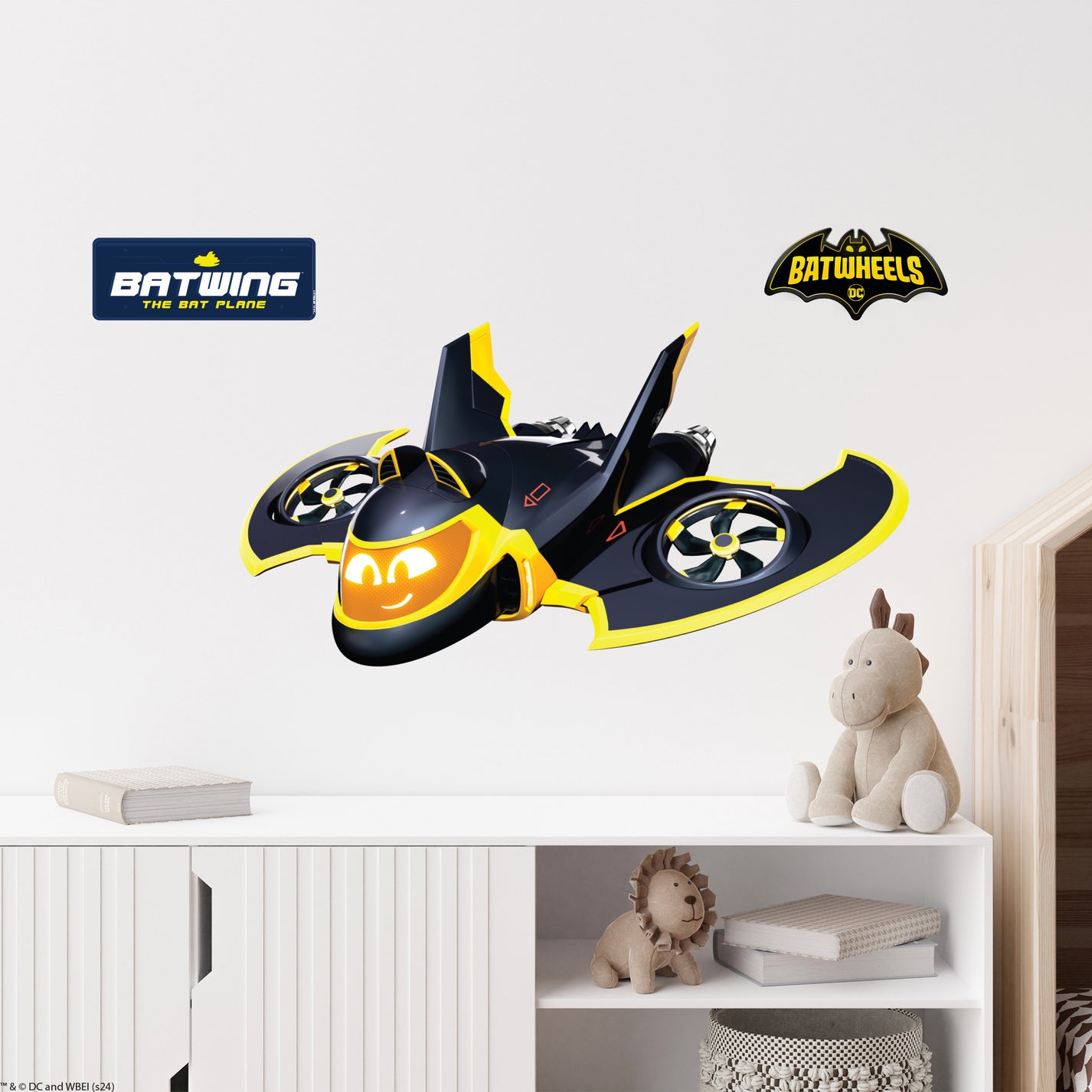 Batwheels™ Wall Sticker - Batwing Decal DC Superhero Art – www.themed.co.uk