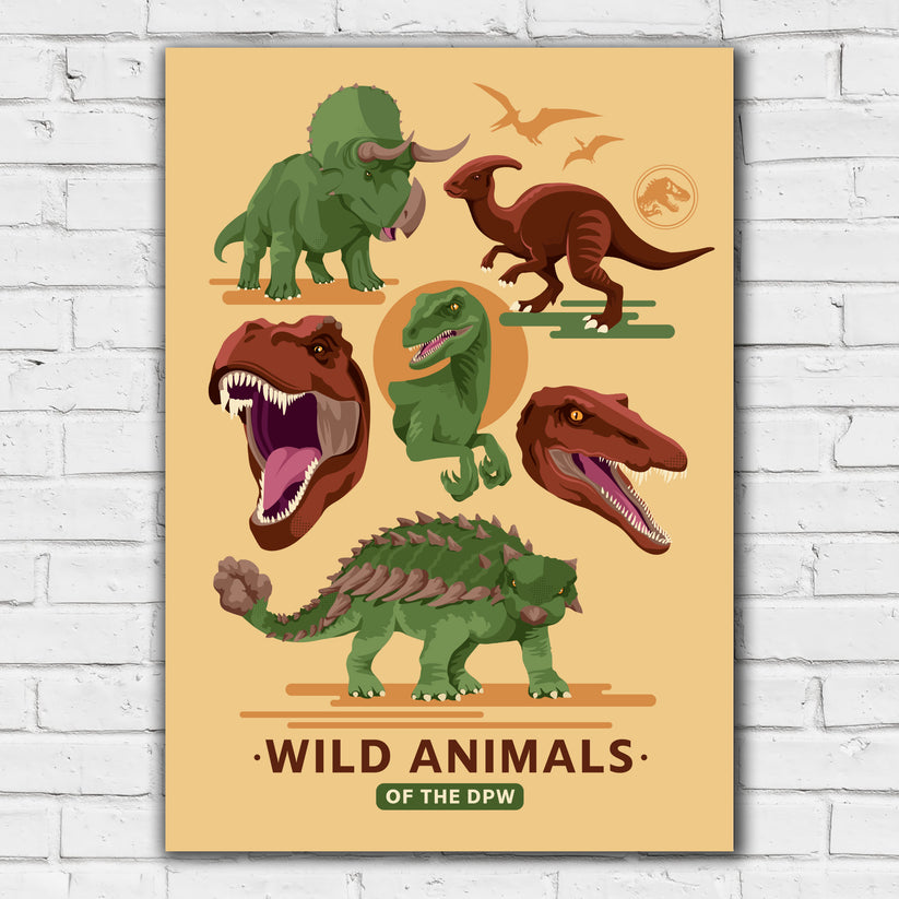 Jurassic Chaos Theory Print - Wild Animals of the DPW Wall Art – www ...