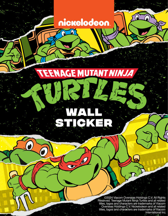Teenage Mutant Ninja Turtles Wall Sticker - Group Eating Pizza Decal T ...
