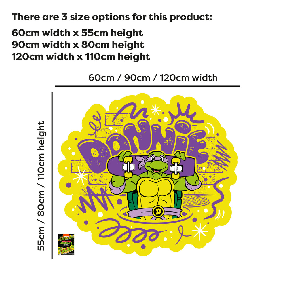 Teenage Mutant Ninja Turtles Wall Sticker - Donnie Graffiti Character ...