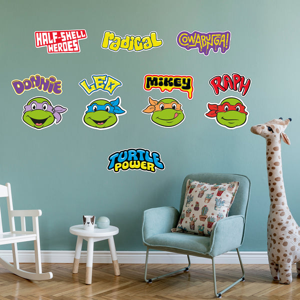 Teenage Mutant Ninja Turtles Wall Sticker - Classic Icons Decal Set TM ...