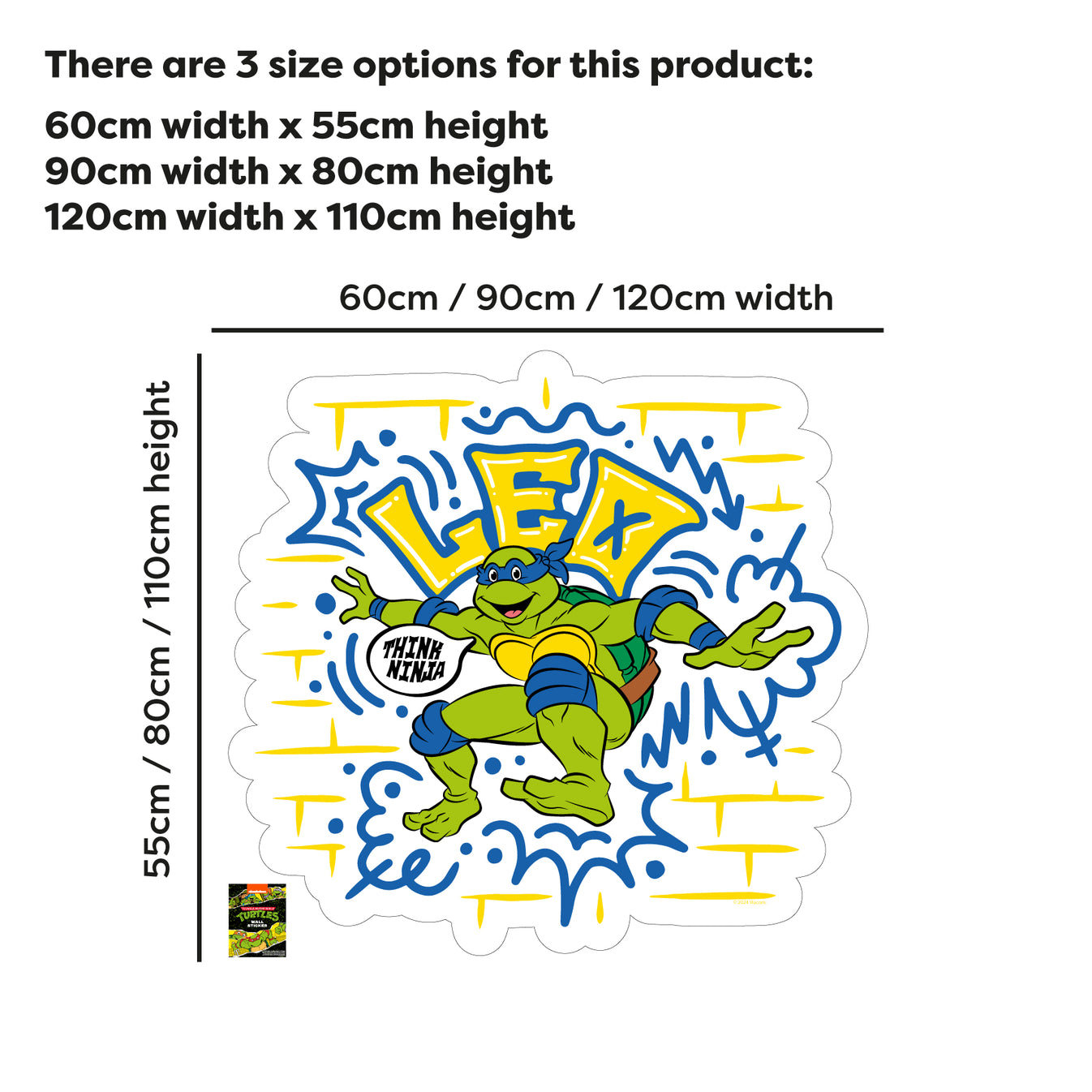 Teenage Mutant Ninja Turtles Wall Sticker - Leo Graffiti Decal TMNT Ar ...