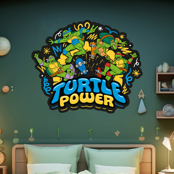 Teenage Mutant Ninja Turtles Wall Sticker - Turtle Power Group Decal T ...