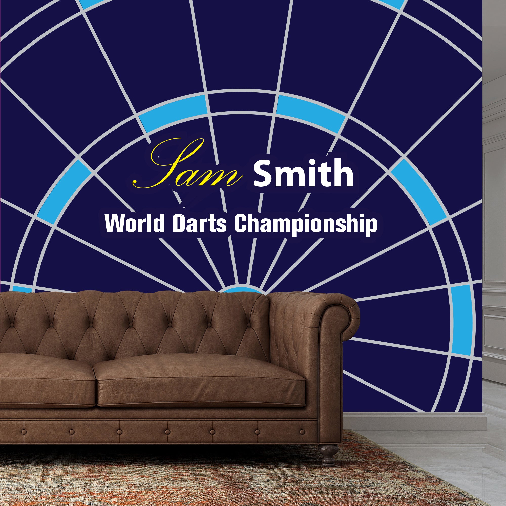 Darts Full Wall Mural - Personalised Name Wall Art – www.themed.co.uk