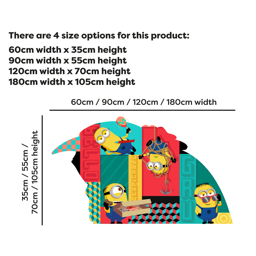 Despicable Me 4 - Gru Silhouette With Minions Wall Sticker – www.themed ...