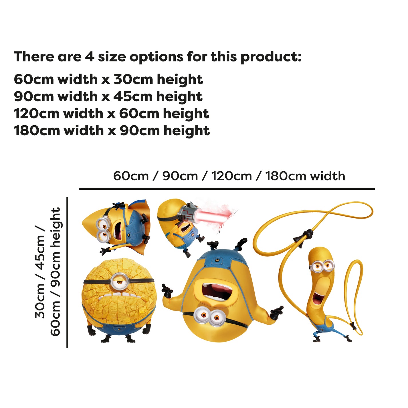 Despicable Me 4 - Mega Minions Set Wall Sticker – www.themed.co.uk