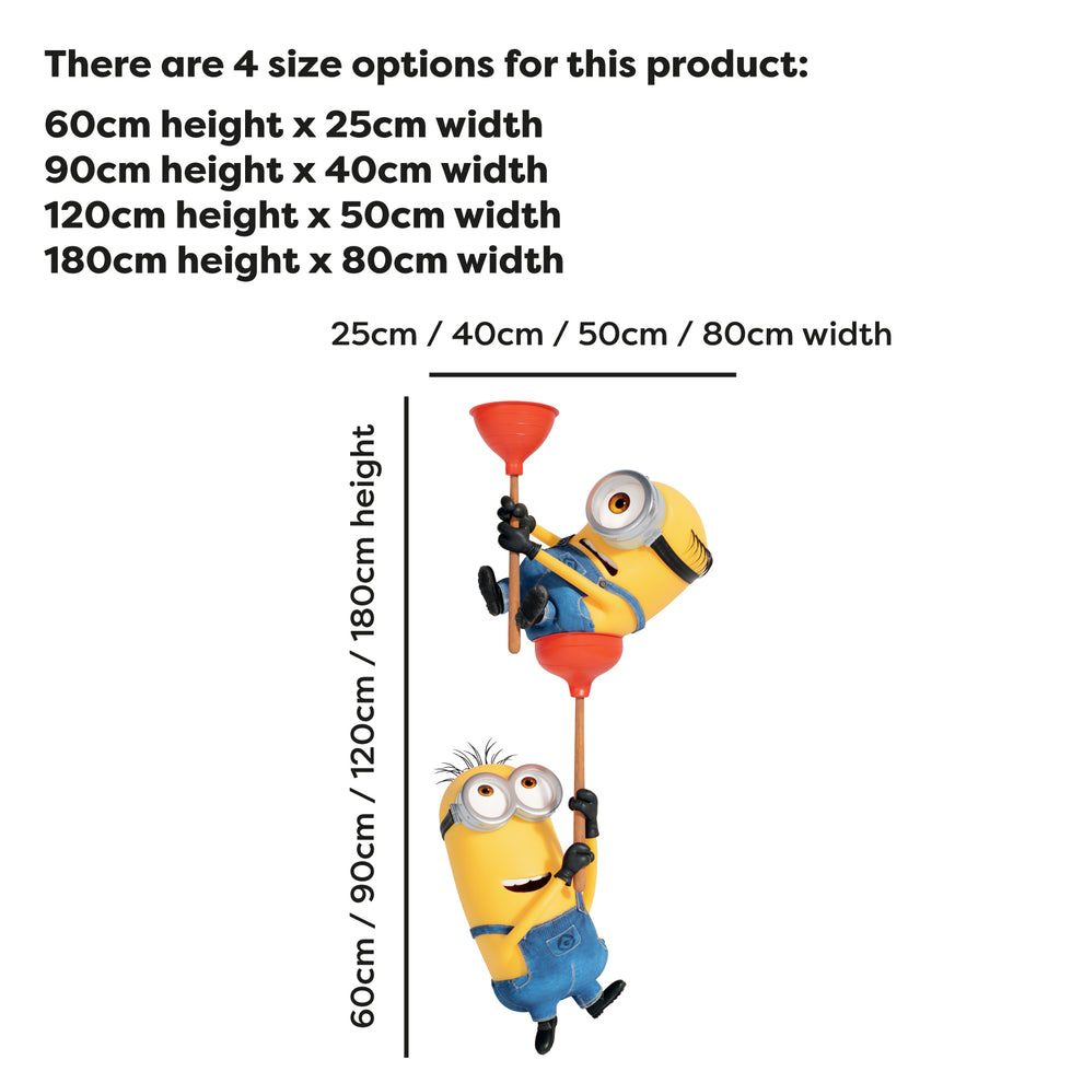 Despicable Me 4 - Minions Hanging on Plungers Wall Sticker – www.themed ...