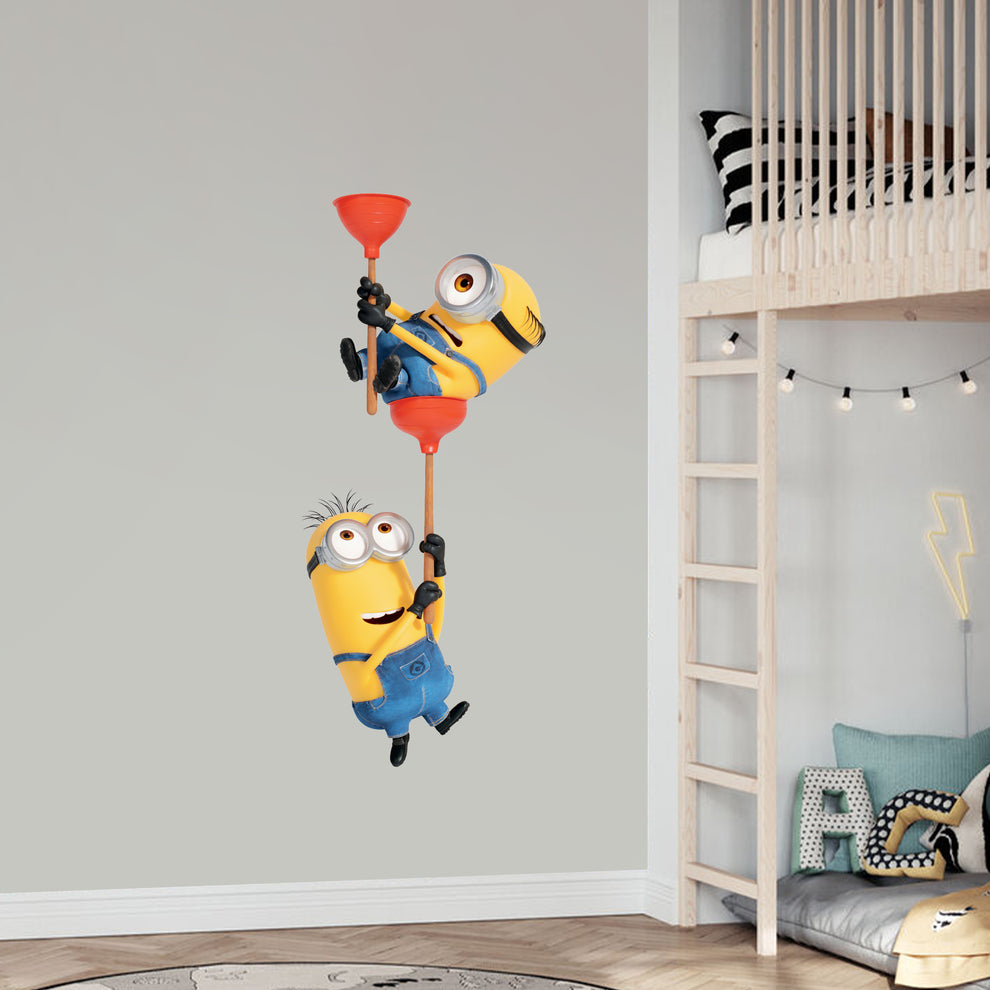Despicable Me 4 - Minions Hanging on Plungers Wall Sticker – www.themed ...