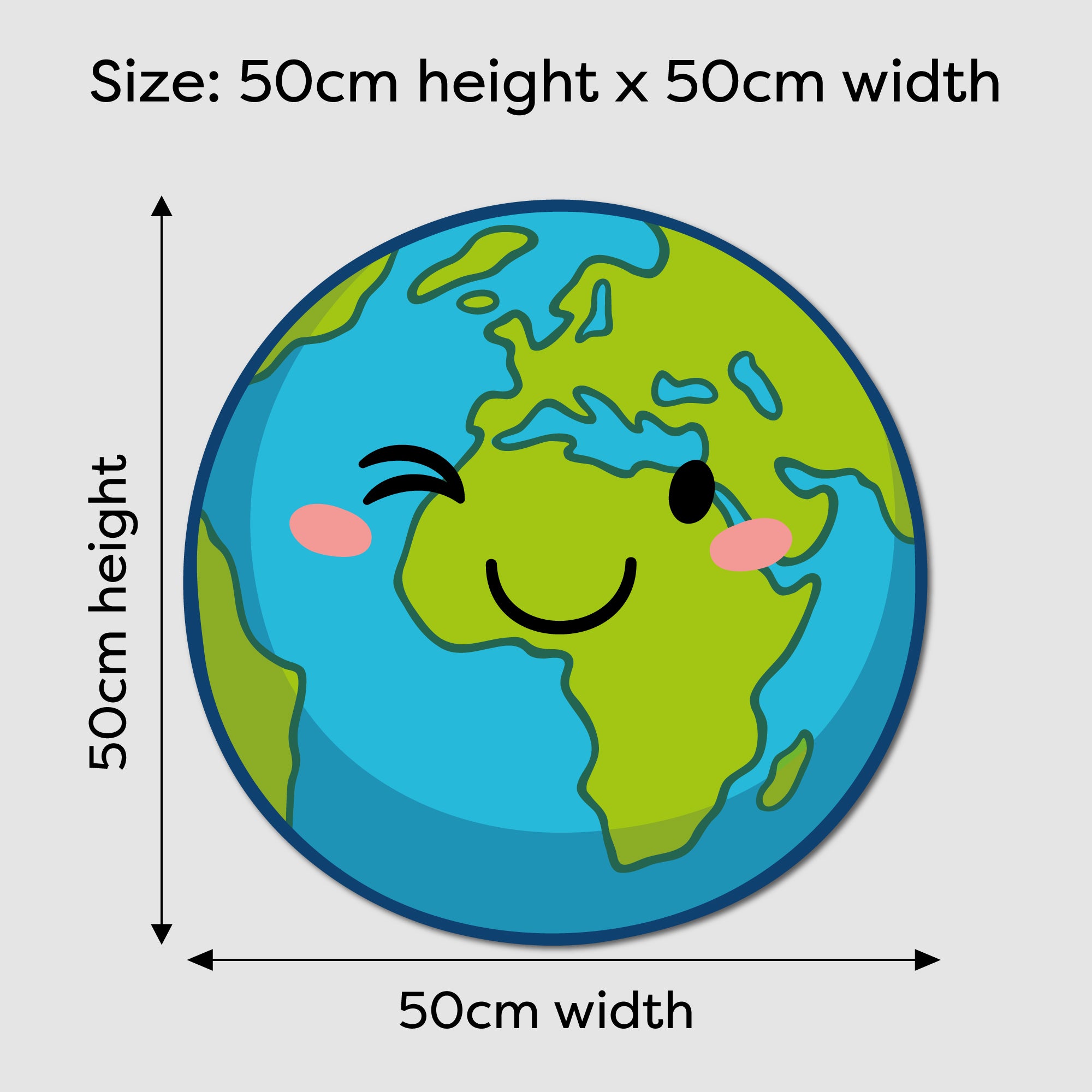 Earth With Smile LED Backlit Wallpop – www.themed.co.uk