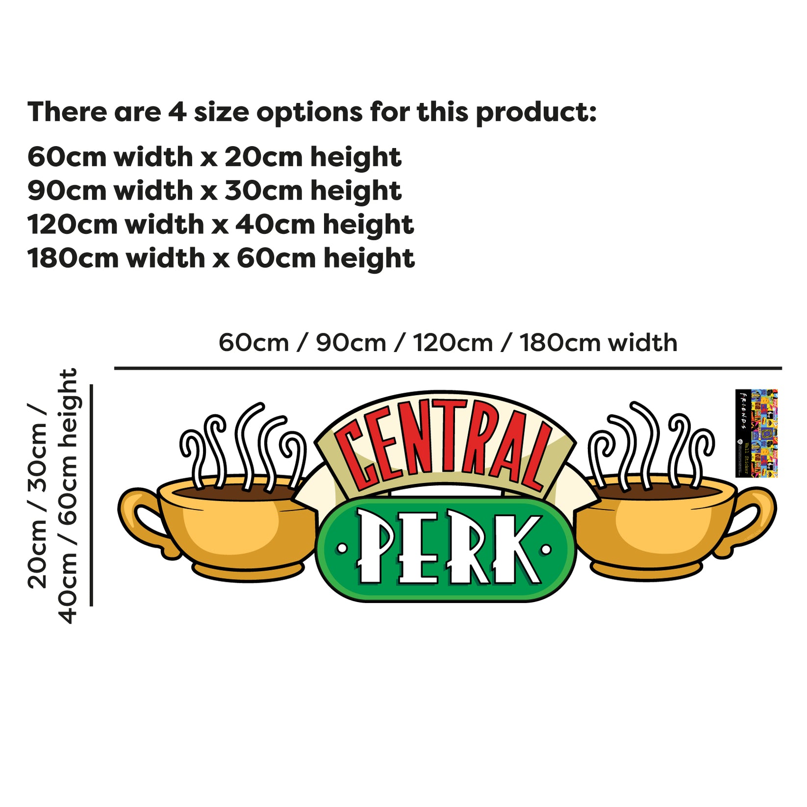 Friends Wall Sticker - Friends Central Perk Sign Decal Wall Art – www ...
