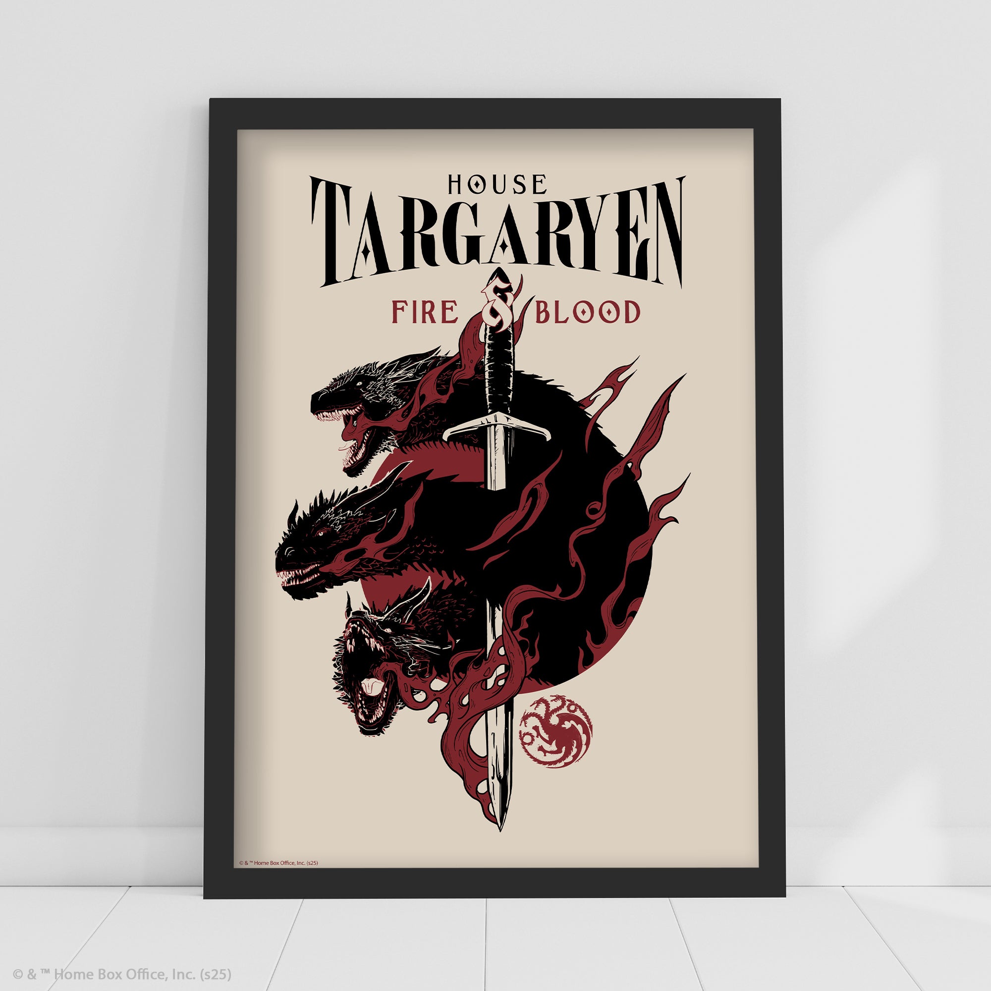 Game of Thrones Print – House Targaryen Poster Wall Art – www.themed.co.uk