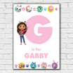 Gabby's Dollhouse Print - Gabby Letter and Name Personalised Poster Ki ...