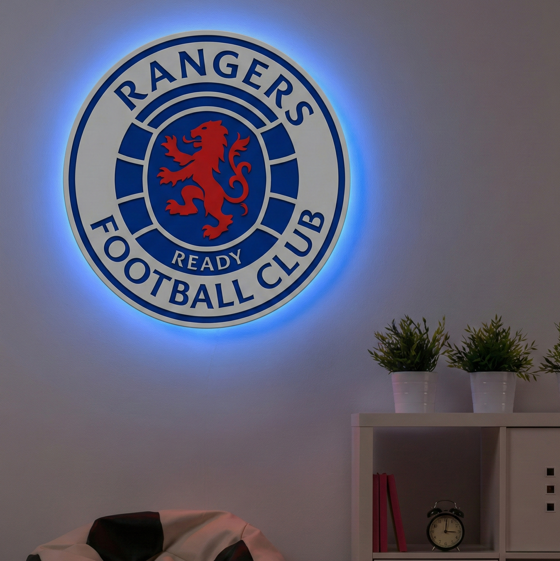 Rangers Crest LED Backlit Wallpop – www.themed.co.uk