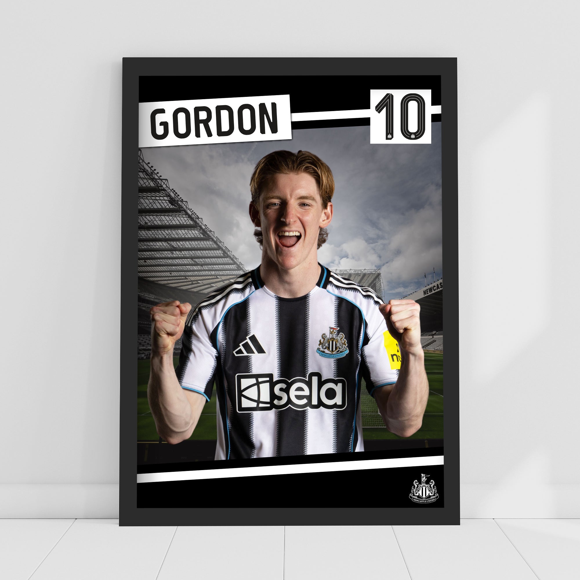 Newcastle United FC Print - Gordon 25/26 Core Poster Football Wall Art ...