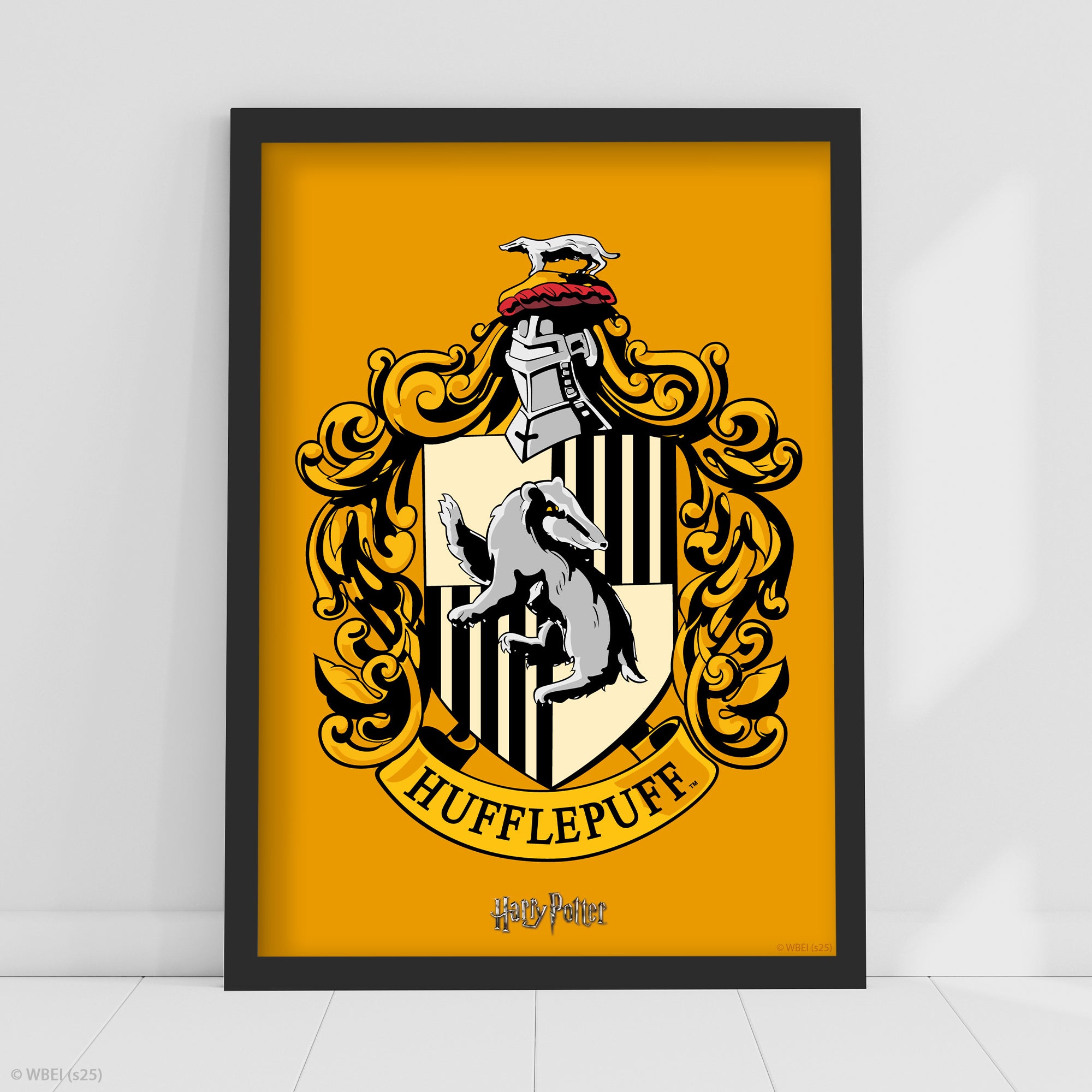 HARRY POTTER Print – Hufflepuff Crest Poster Wall Art – www.themed.co.uk