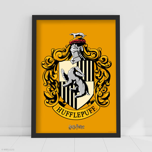 HARRY POTTER Print – Hufflepuff Crest Poster Wall Art – www.themed.co.uk