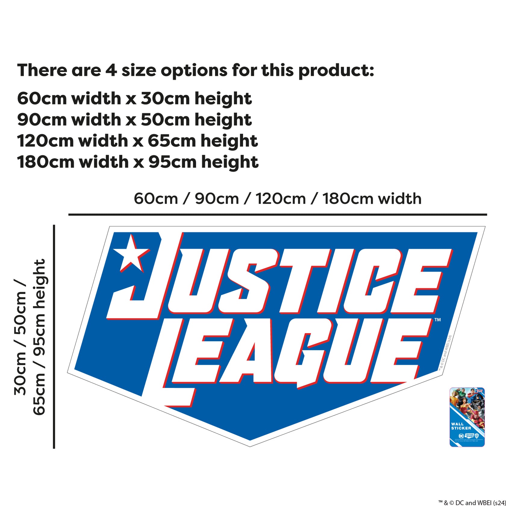 Justice League Wall Sticker - Logo Wall Decal DC Superhero Art – www ...