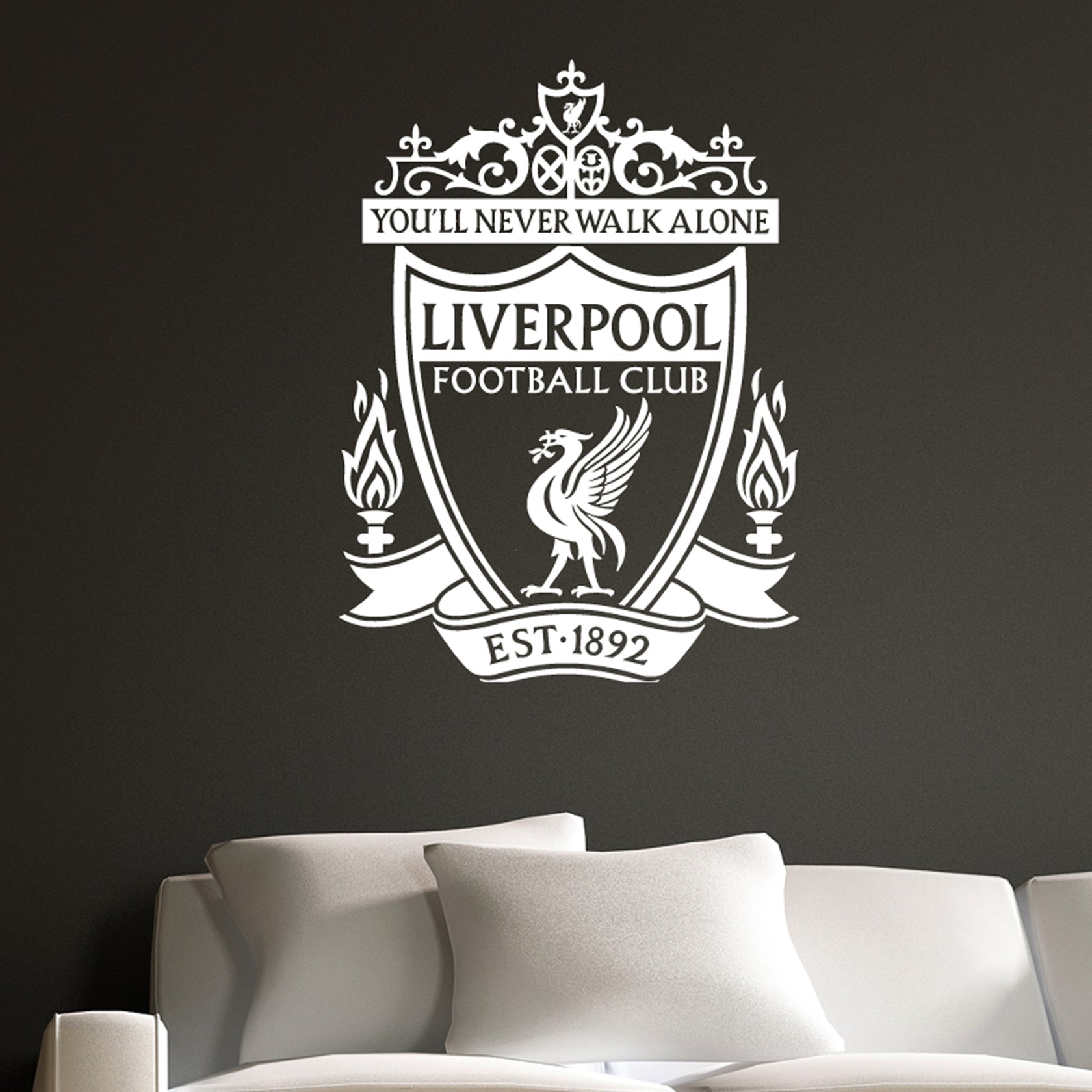 Liverpool Football Club One Colour Crest Wall Sticker – www.themed.co.uk