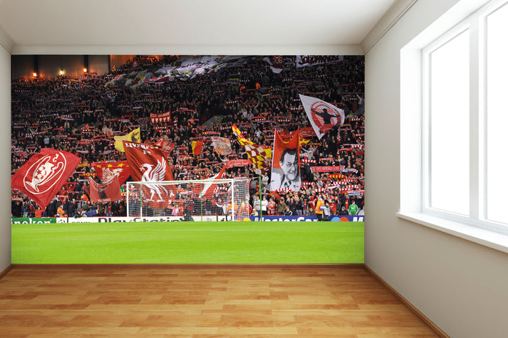 Liverpool FC Anfield Stadium Full Wall Mural - The Kop & Flags image ...