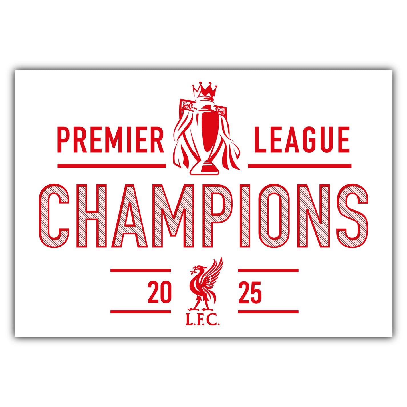 Liverpool FC Print - Premier League Champions 2025 Poster – www.themed ...
