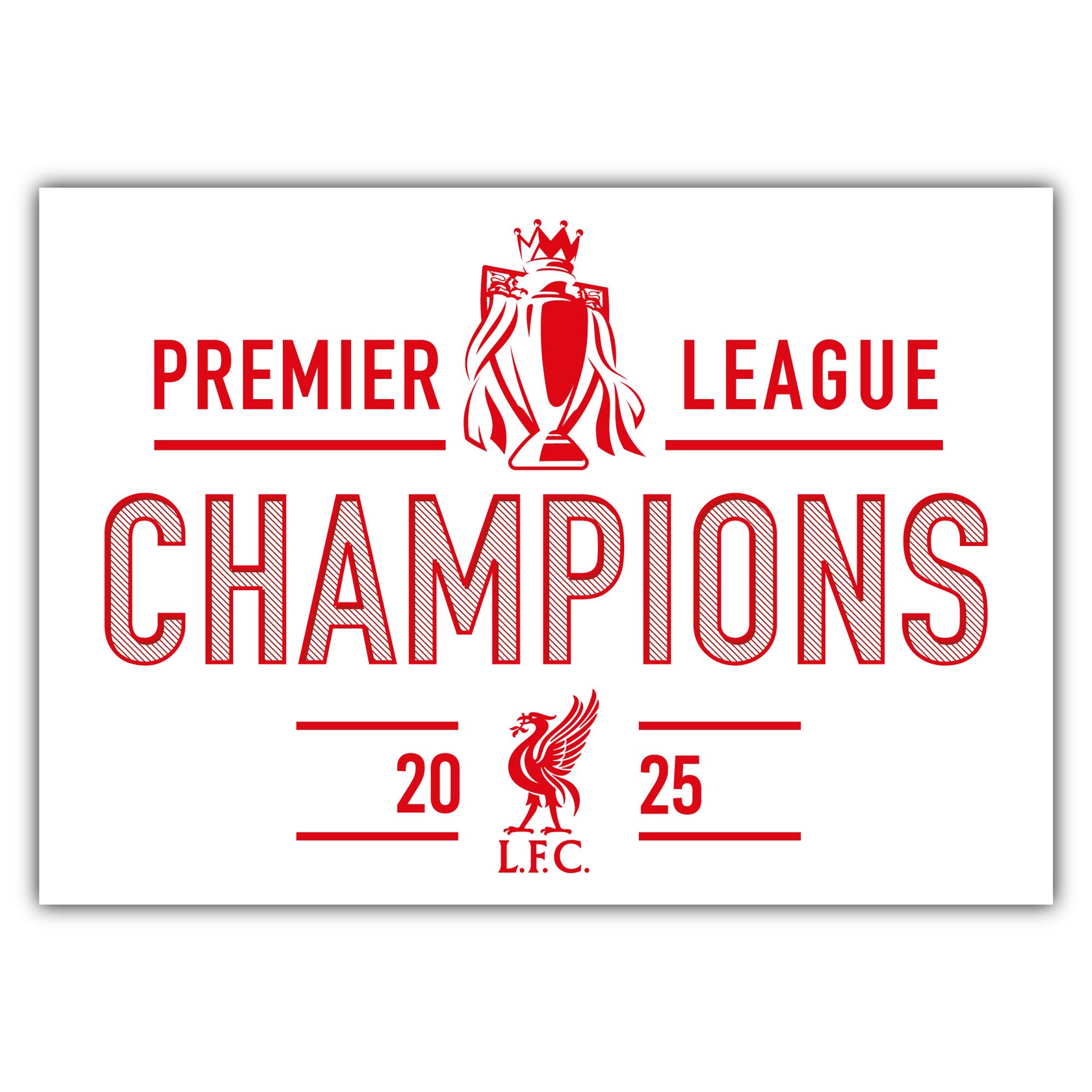 Liverpool FC Print - Premier League Champions 2025 Poster – www.themed ...