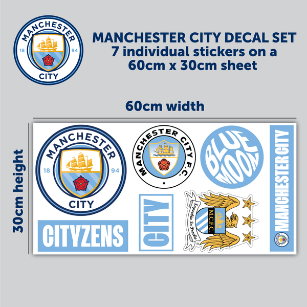 Manchester City Football Club Decal Set – www.themed.co.uk