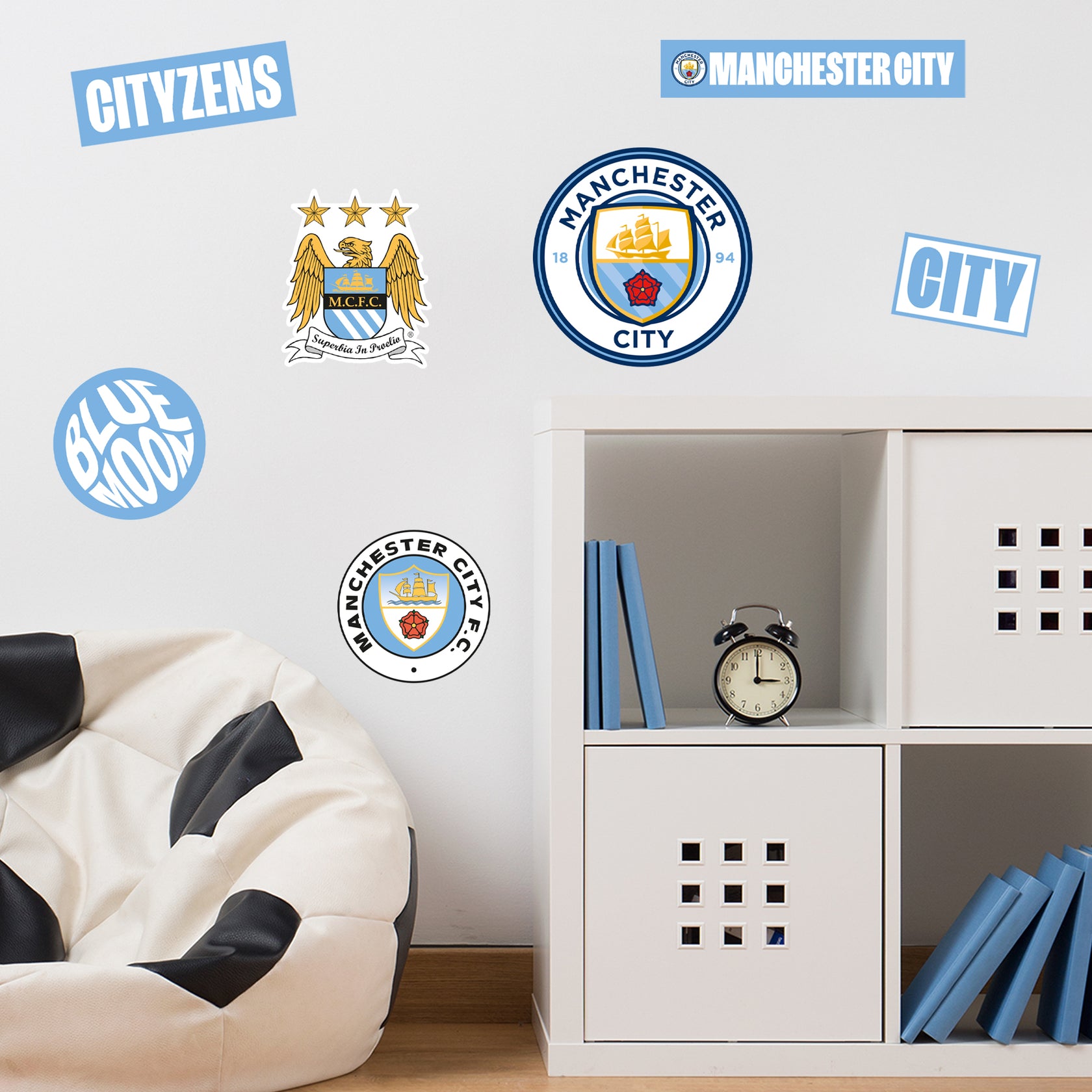 Manchester City Football Club Decal Set – www.themed.co.uk