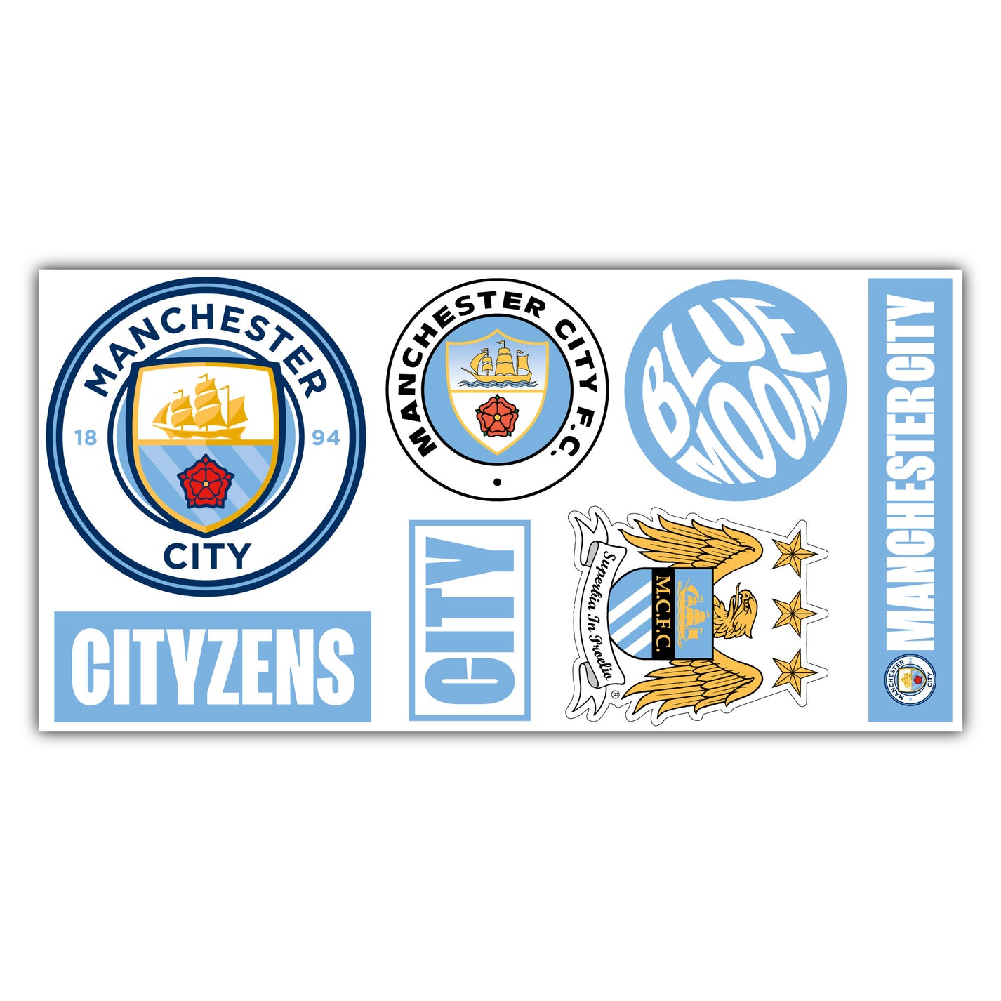 Manchester City Football Club Decal Set – www.themed.co.uk