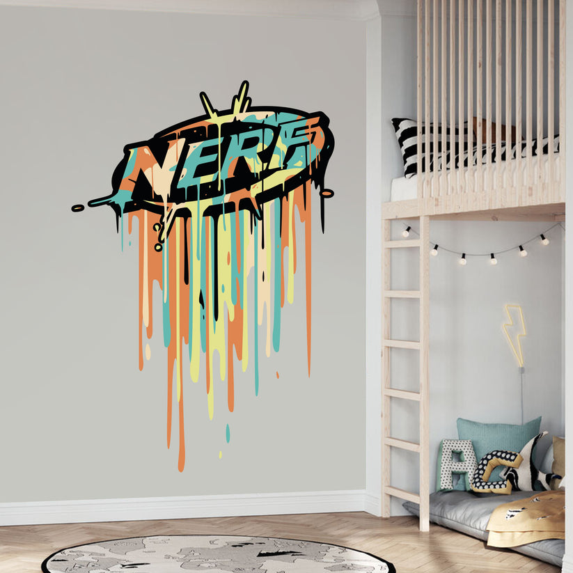 Nerf Wall Sticker - Dripping Logo Decal Wall Art – www.themed.co.uk