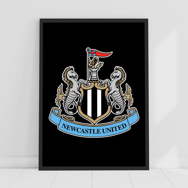 Newcastle United FC Print - Crest Poster Football Wall Art – www.themed ...