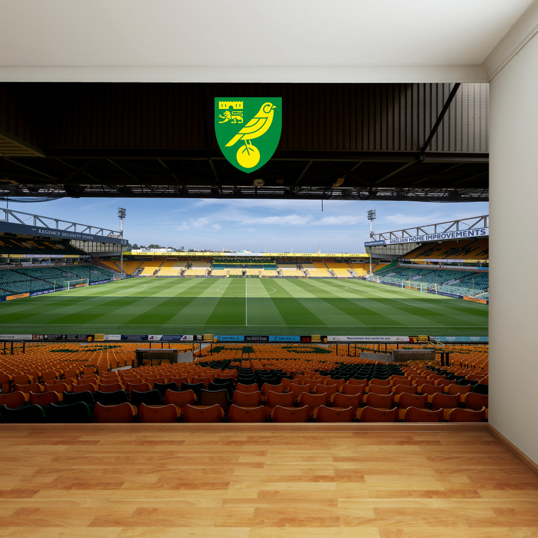 Norwich City Football ClubCarrow Road (Full Wall) Mural – www.themed.co.uk