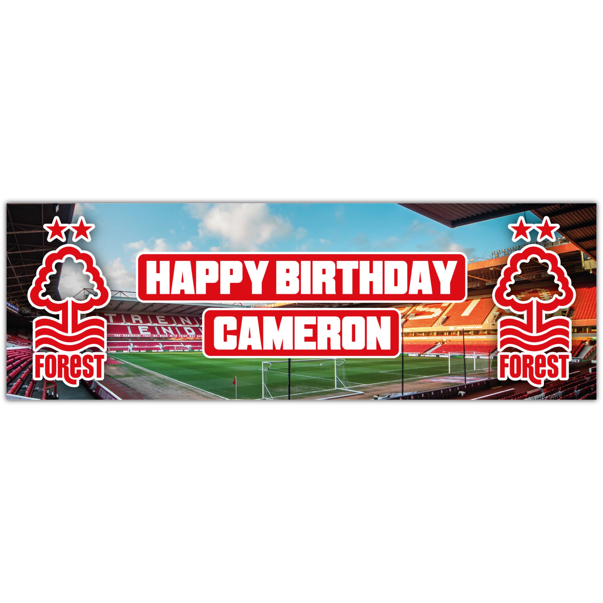 Nottingham Forest Birthday - Personalised Football Banner Wall Sticker ...