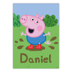 Peppa Pig Print - Peppa Pig George Muddy Puddle Personalised Name Post ...