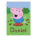 Peppa Pig Print - Peppa Pig George Muddy Puddle Personalised Name Post ...