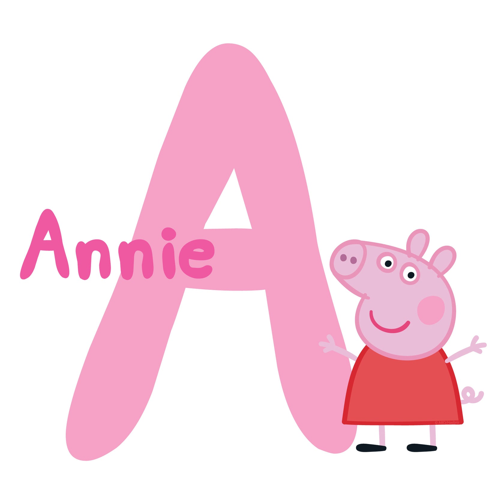 Peppa Pig Wall Sticker - Peppa Pig Letter and Name Wall Decal Kids Art ...