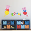 Peppa Pig Wall Sticker - Peppa Pig and George Space Hopper Boing Wall ...
