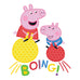 Peppa Pig Wall Sticker - Peppa Pig and George Space Hopper Boing Wall ...