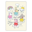 Peppa Pig Print - Peppa and Friends Puddles Doodle Poster Wall Art ...