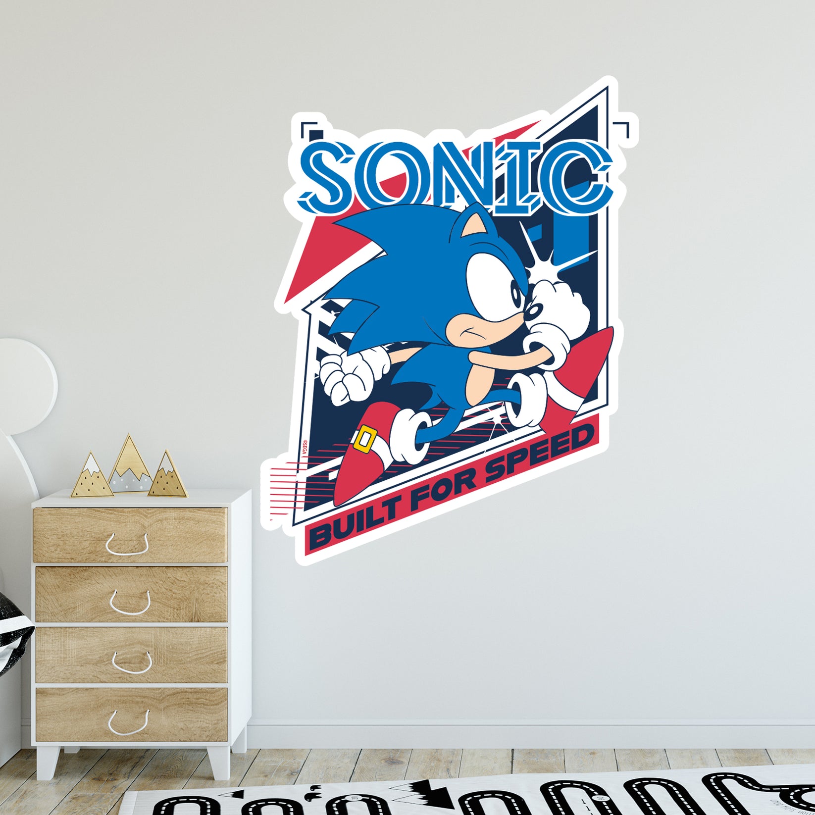 Sonic The Hedgehog Wall Sticker - Sonic Built For Speed Wall Art – www ...