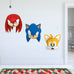 Sonic The Hedgehog Wall Sticker - Sonic Knuckles and Tails Heads Wall ...