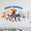Sonic The Hedgehog Wall Sticker - Sonic and Group Personalised Name Wa ...