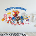 Sonic The Hedgehog Wall Sticker - Sonic and Group Personalised Name Wa ...