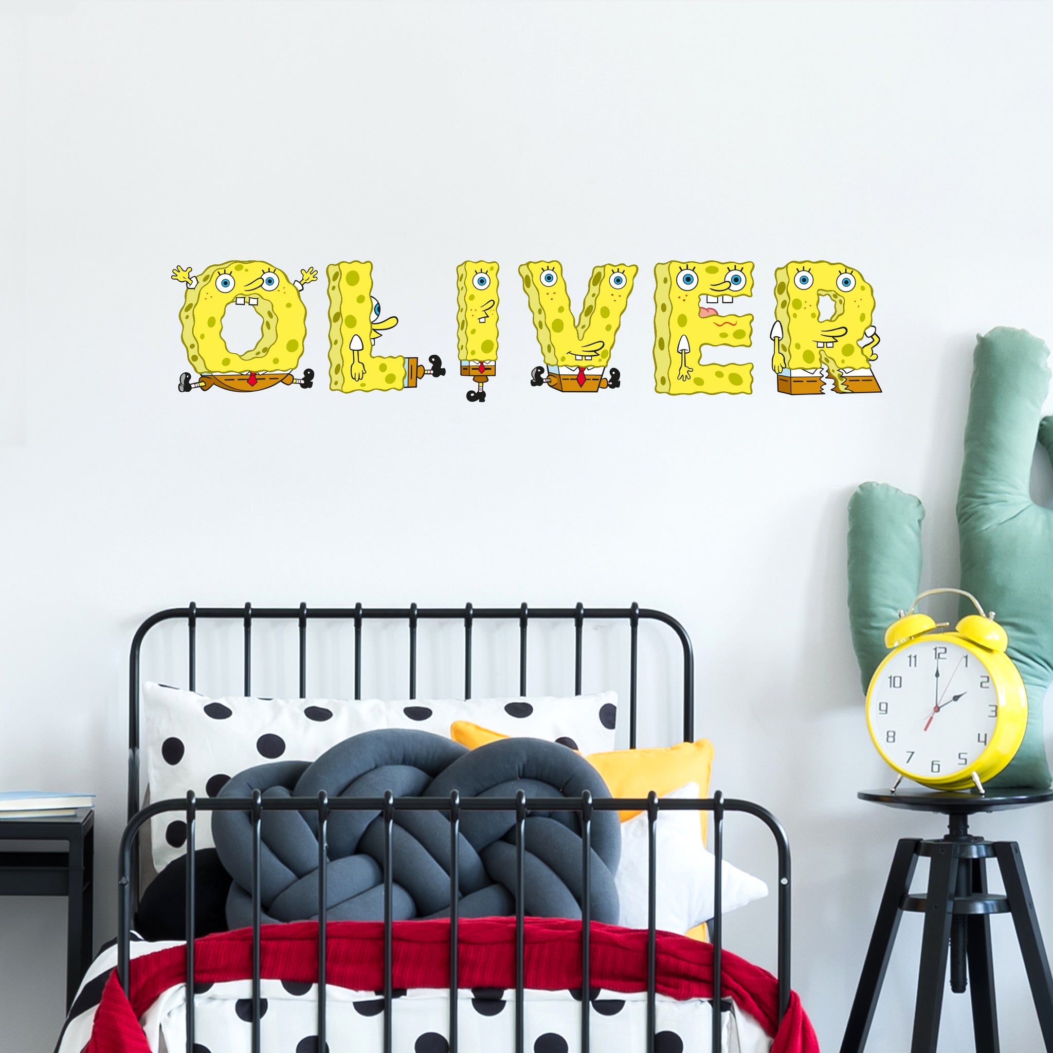 SpongeBob Wall Sticker - Alphabet Letter Personalised Name Decal Wall ...